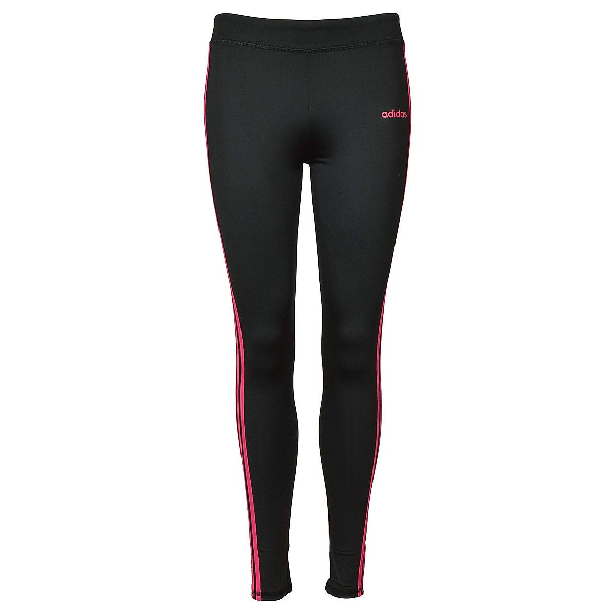 adidas Kids Girls' Performance Tight Three Stripe Leggings - XL - Black/Pink