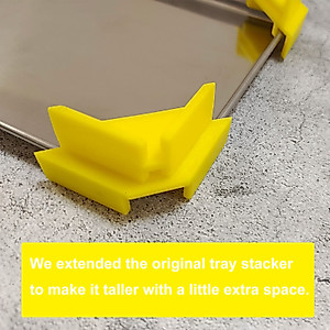 PIAOLGYI 16 Pcs Tray Stackers for Harvest Right Freeze Dryer Accessories Compatible with Harvest Right Trays,Yellow(ONLY Tray Stackers)