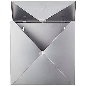 NACH Mailboxes for Outside Wall Mount, 10 x 10 x 4 inch Silver Mail Boxes for House Outside, Waterproof Mailboxes for Outside - Chicago Style Mail Box