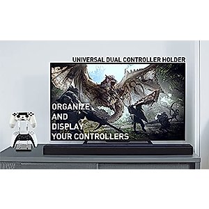 OAPRIRE Universal Dual Controller Holder for PS4 PS5 Xbox ONE Switch, Controller Stand Gaming Accessories, Build Your Game Fortresses (Crystal Black)