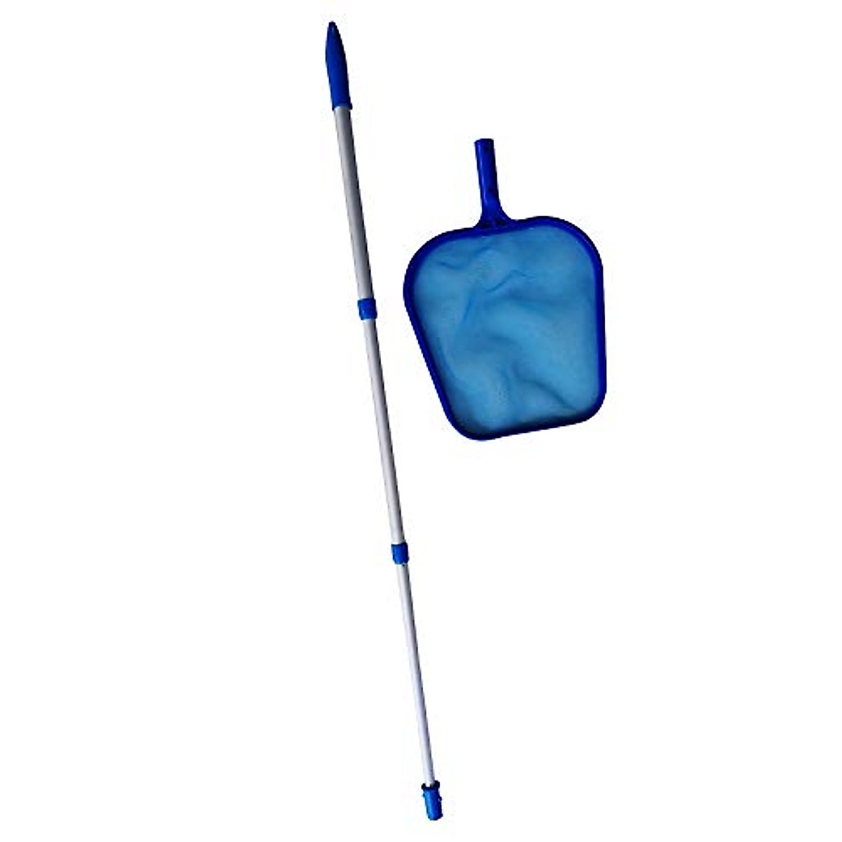 FibroPool Leaf Skimmer Net with Extendable Aluminum Pole - Ultra Fine Mesh Rake for Cleaning Swimming Pools, Spas, Hot Tubs and Fountains - Pool Maintenance Accessories