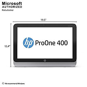 HP ProOne 400 G1 19.5 Inch All-in-one PC, Intel Quad Core i5-4590T up to 3.7GHz, 8G DDR3, 256G SSD, Display Port, Windows 10 Pro 64 Bit-Multi-Language Supports English/Spanish/French(Renewed)