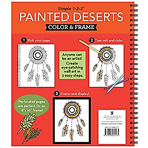 Color & Frame - Painted Deserts (Adult Coloring Book)