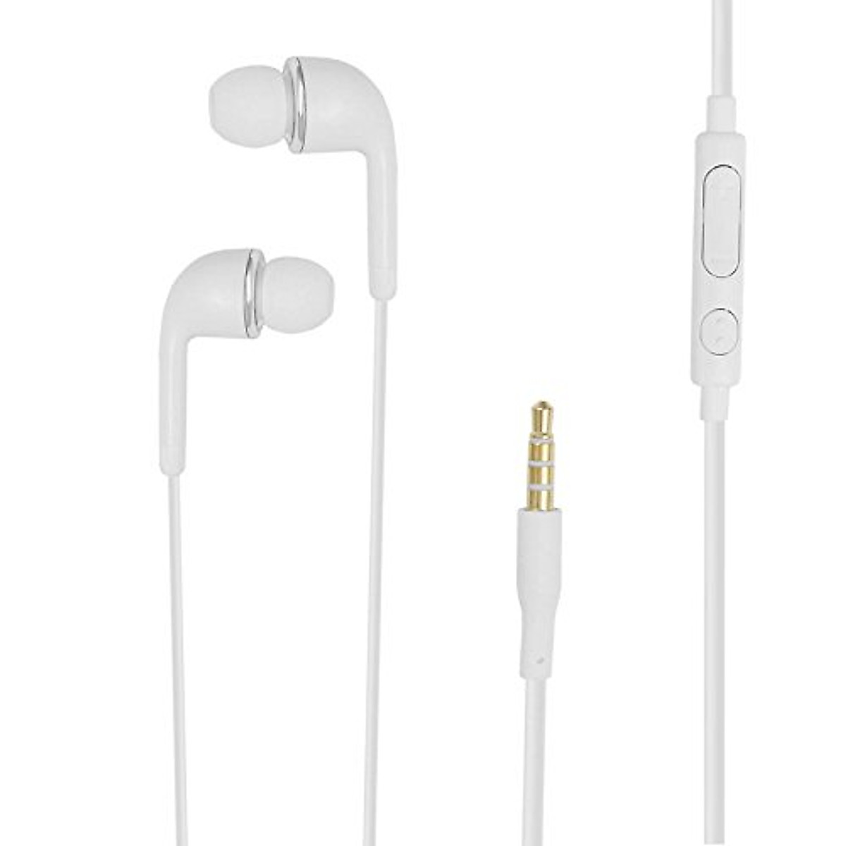 Samsung 3.5mm Stereo Headset with Volume Key for Galaxy S4 - Non-Retail Packaging - White