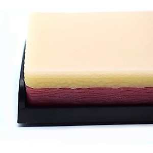 Training Suture Pad Skin Model Practice with Curved Base, Anti-Slip Rubber Stoppers, 3 Layers, Reusable for Student Nurse,Reusable and Durable (7" X 4.3" X 1")
