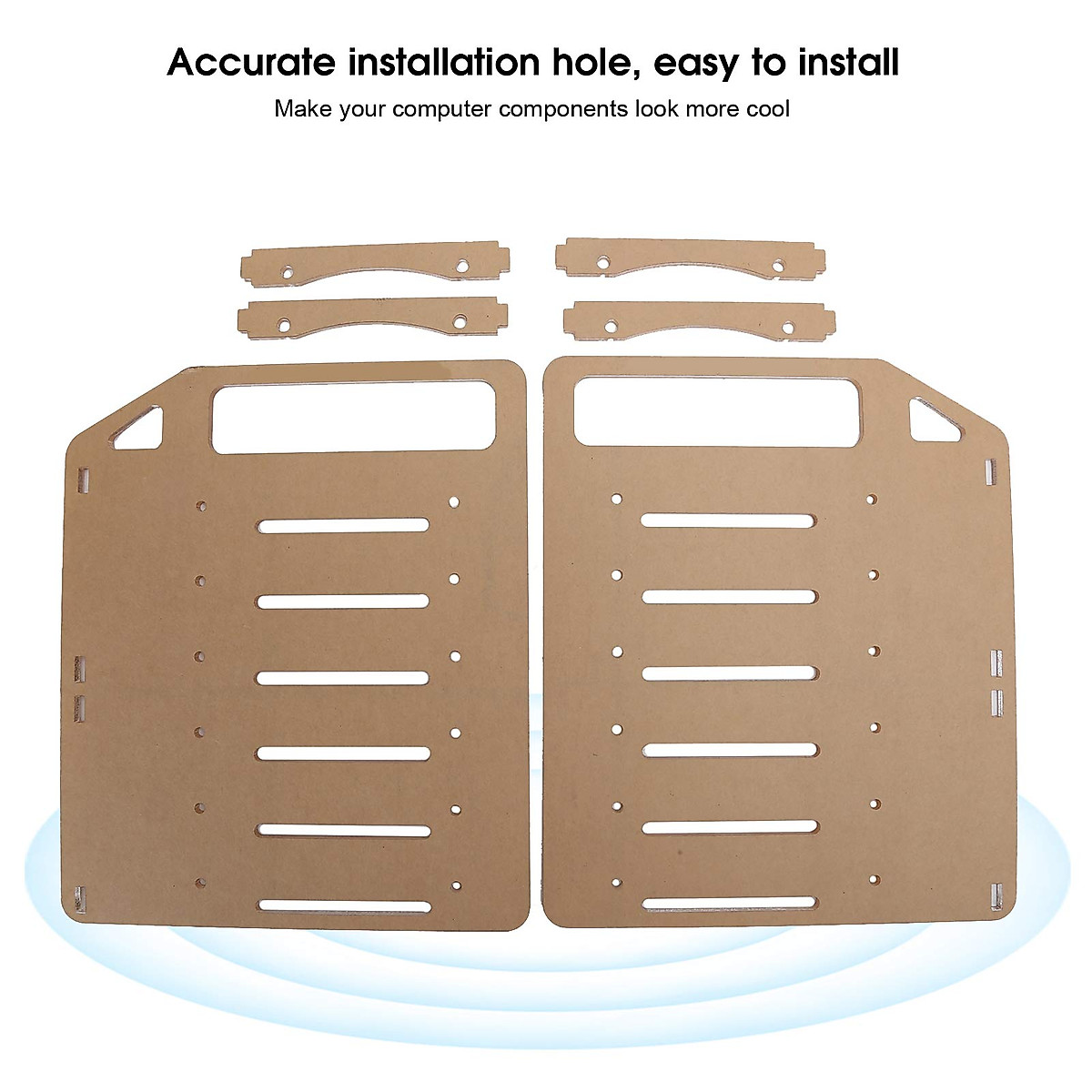 3.5in Hard Drive Bracket, Acrylic Hard Drive Bracket, DIY 3.5in Hard Disk Shelf HDD Transparent Cage, Support Fix Six 3.5 inch Hard Drives and Two 8cm Fans