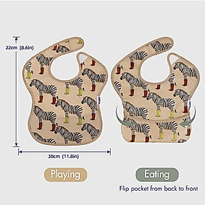 Soarwg Kids Bibs, Baby Bibs, Baby Bibs for Boy and Girl, Great Travel Baby Bibs for Eating, Mess Proof Bibs for Baby Unisex, Toddler Feeding Bibs, 5 Pack