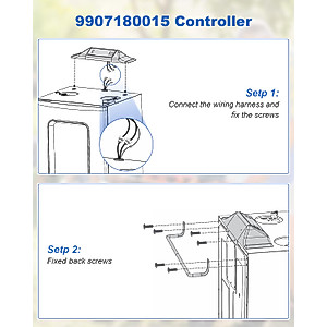 ULXIOM 9907180015 Controller Replacement Part Compatible with Masterbuilt Bluetooth Digital Electric Smoker, Digital Control Panel Fits for MB20074719 MB20073519 MB26073519 MB20073119 MB25073519