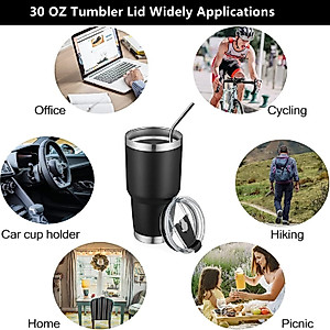 JXJYZLN Replacement Tumbler Lids Spillproof 30 oz, Plastic Splash Resistant Lids Covers Spill Proof Tumbler Lid Cup Covers,Stainless Steel Tumbler Travel Cup Yeti,Ozark Trails (Yizhiling Trading)