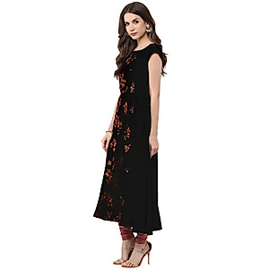 Janasya Indian Women's Tunic Tops Crepe Kurti for Women