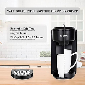 CHULUX Stainless Steel Single Serve Coffee Maker for Capsule,Visiable Gradient Water Reservoir,One Button Operation and Auto Shut Off,1000 Watts