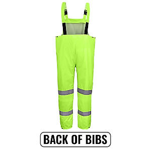 Global Glove - GLO-8000-L GLO-8000 - FrogWear HV - 3-Piece High-Visibility Rain Suit - Large
