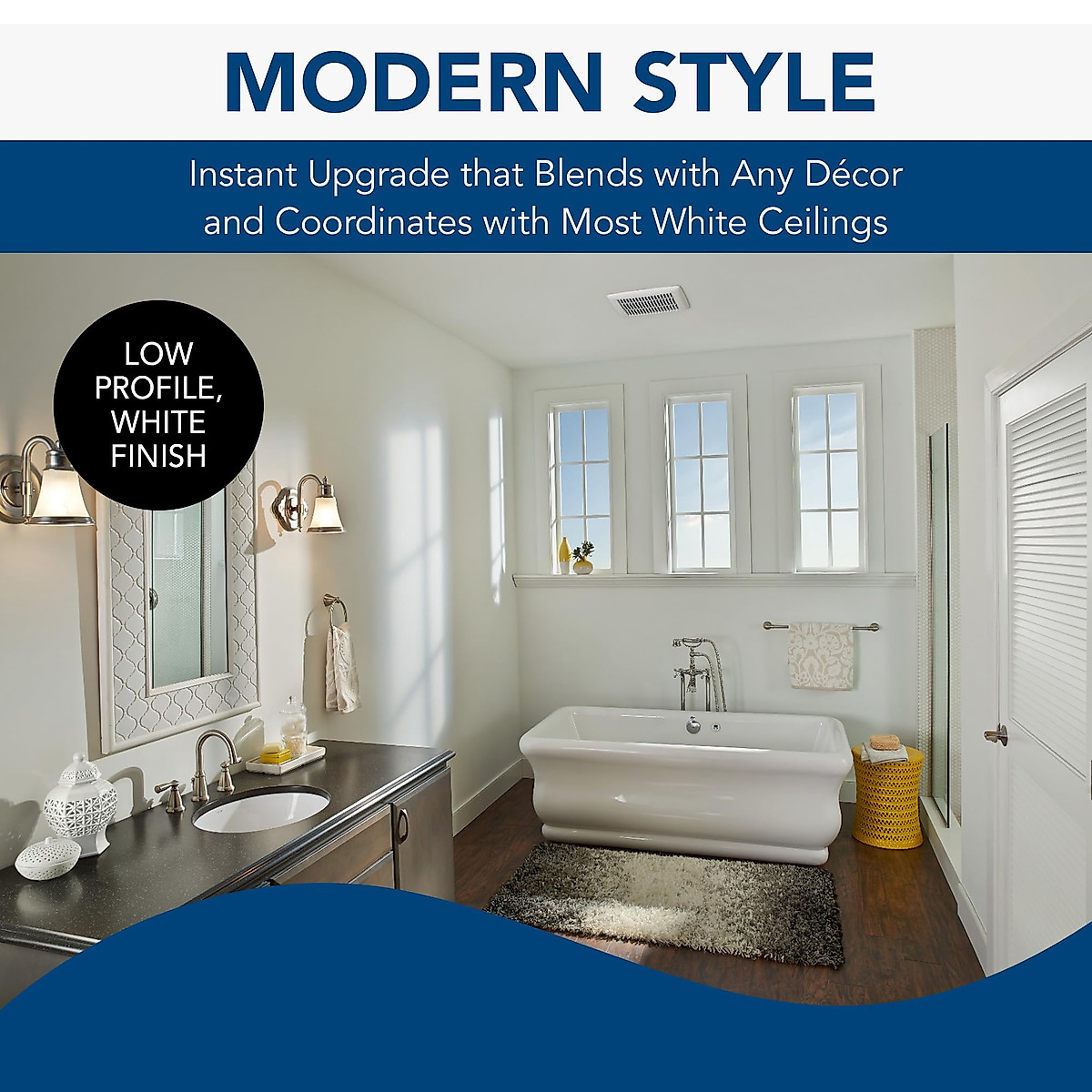 Broan-NuTone FGR300S Replacement Grille Cover for Roomside Series Bathroom Ventilation Fan, Easy Installation, White, 11.25 x 11.75 x 1 inches