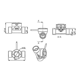 kobeIeen DN20 Water Switches 10-150L/min 1.75MPa Meter Flowmeter Counter Water