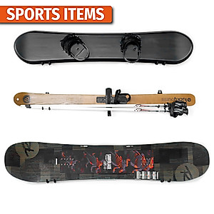 HUHOLE Garage Hooks Heavy Duty 4PC, Garage Wall Hooks, Wall Mount Garage Hanging Hooks for Bike, Ladder, Bulky Items