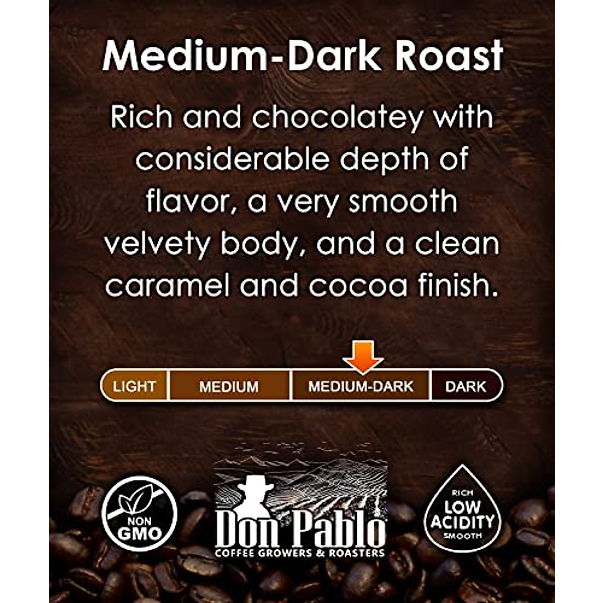 2LB Pablo's Pride Guatemala - Medium-Dark Roast - Whole Bean Arabica Coffee - Low Acidity - 2 Pound Bag