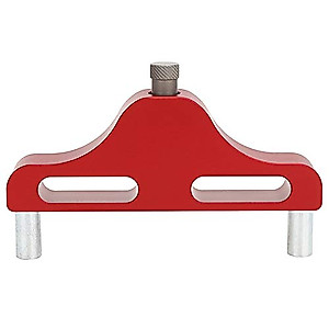 Walfront 95mm Center Scriber Line Scriber Aluminum Alloy Woodworking Marking Tool Marking Center Finder Tool Wood Scribe Marking Gauge Fits 10mm Thick Pen Blue/Red(Red)