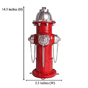 Claratut Resin Small Dog Fire Hydrant Puppy（Only Suitable for Puppies） Pee Post Training Statue ,14.5 inches Outdoor Garden Yard Lawn Ornament with 4 Stakes