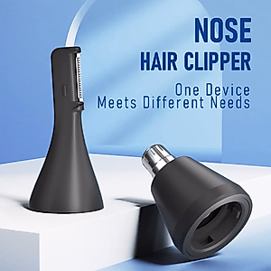 SUPRENT Nose Hair Trimmer for Men, Rechargeable USB-C Nose Trimmer with IPX7 Waterproof Wet/Dry, Precision & Painless Eyebrow & Facial Hair Trimmer Kit (New Version)