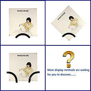 Vinyl Record Shelf Wall Mount 6 Pack,Vinyl Album Wall Mount Stand,Acrylic Album Record Holder Display Wall Shelf Storage,Various installation and display methods record wall Mount (Arc - Black)