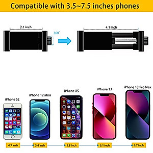 Mippko Portable Flexible Cell Phone Holder Stand for Shopping Cart /Treadmill / Stroller / Elliptical / Car / Bike, Compatible with 3.5~7.5" iPhone / Smart Phone, 27.5" Length Arm for Cellphone Secure