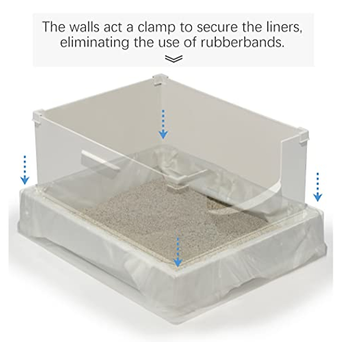 SpeedySift V2 Deluxe Cat Litter Box Starter Kit, Includes 56ct Disposable Sifting Liners, White