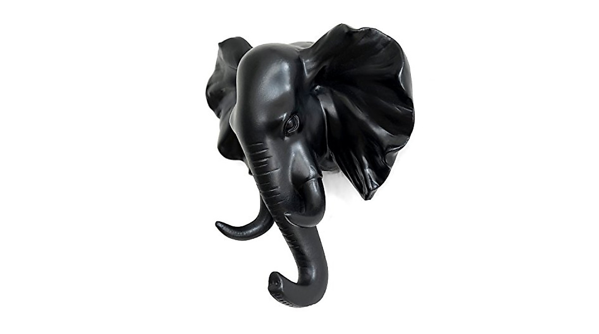HERNGEE Elephant Head Wall Hook - Rustic Heavy Duty Coat Hanger