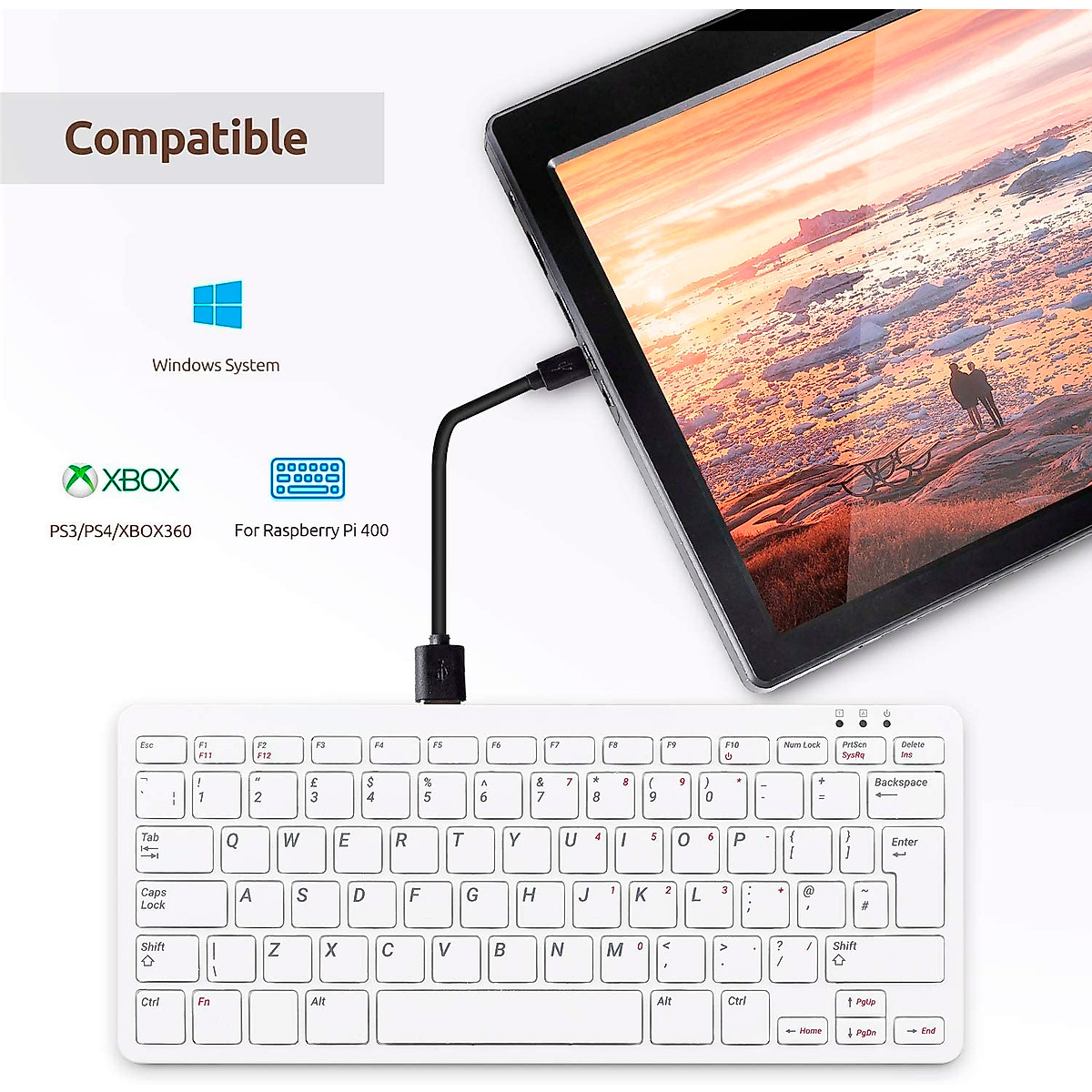 SunFounder 13.3 Inch Display IPS Portable Screen for Raspberry Pi, 2 HDMI Monitor 1920x1080 Gaming Monitor for Ps4 Raspberry Pi WiiU Xbox 360 Windows 7/8/10