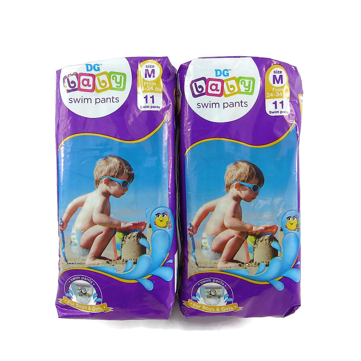 Baby Swim Pants Medium 24-34 Lbs (2 Packs)