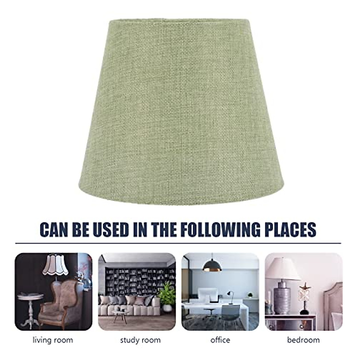 Replacement Barrel on Light Tapered,lampshades Bulb Decorative Office Cm Shade, Shade: Pendant Bedroom Green Room Linen Clip Lampshade Small Desktop Chandelier Lamp