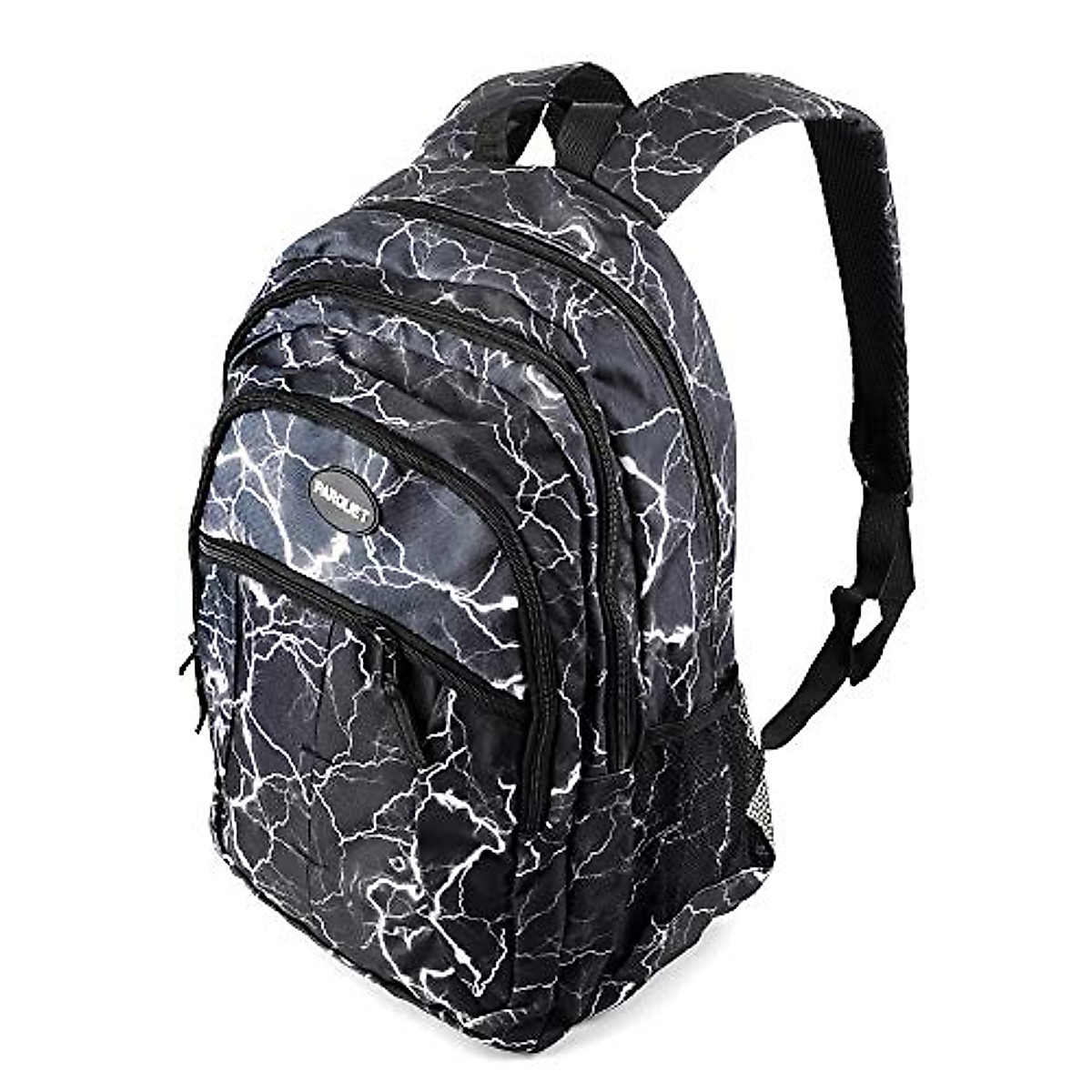 Parquet Travel Backpack For Outdoors,Luggage,Laptops - Adults Sports Bookbag, Lightning, (Black)