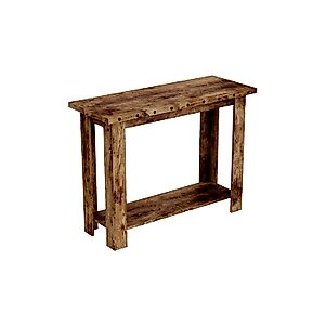 Safdie & Co. Safdie 81090.Z.07 Brown Entryway Console Sofa Couch Table/Accent Wall Table-39 Long Reclaimed Wood with 1 Shelf for Living Room, 15 in x 39 in x 30 in