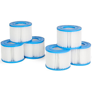 JUWO Type VI Hot Tub Filter Compatible with Coleman Saluspa, Lay-Z-Spa, Spa Filter 6-Pack
