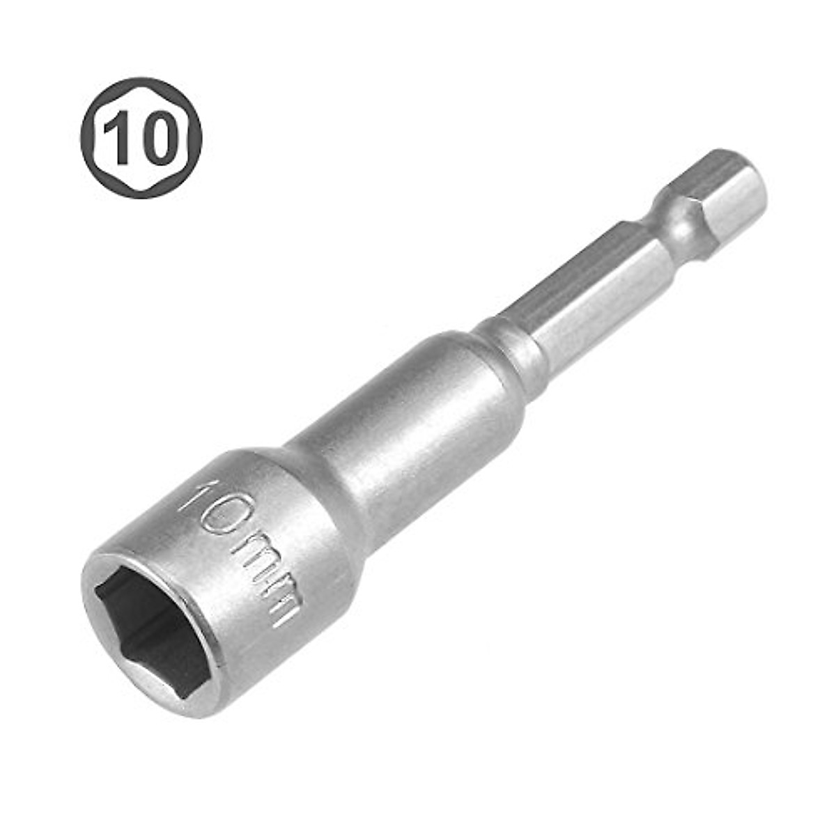 uxcell 5 Pcs 1/4" Quick-Change Hex Shank 10mm Magnetic Nut Setter Driver Drill Bit, 65mm Length, Metric