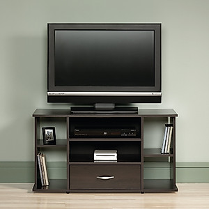 Sauder Beginnings Panel TV Stand, For TV's up to 42", Cinnamon Cherry finish