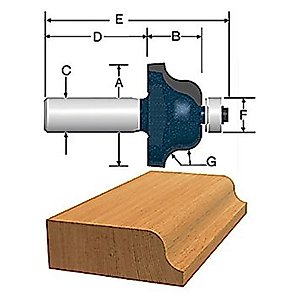 Bosch 85592MC 1-3/8 In. Roman Ogee Router Bit