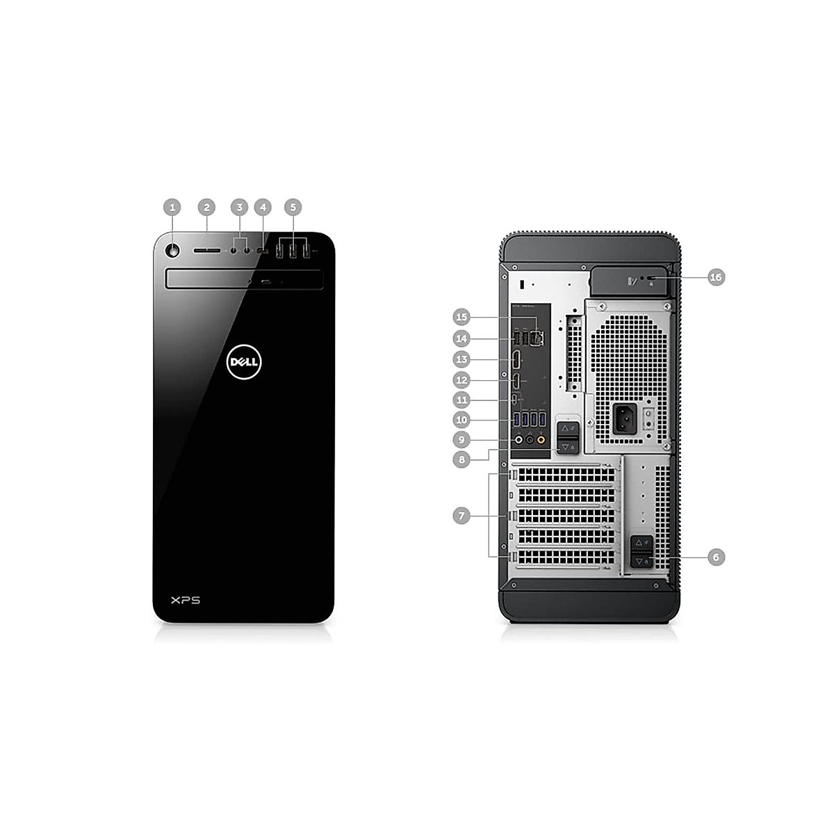 Dell XPS 8930 Desktop Computer Intel Core i7 8GB RAM 1TB HDD Black - 8th Gen i7-8700 Hexa-core - 4.60 GHz processor speed - Tower Form Factor - Intel UHD Graphics 630 - Waves MaxxAudio Pro - Windows 1
