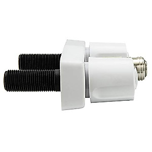 RecPro RV Exterior Faucet Hot/Cold | High Pressure Sprayer | Metal | Optional Flex Spout | RV Exterior Shower Faucet | RV Exterior Sprayer Faucet (No Flex Spout, White)