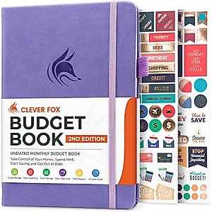 Clever Fox Budget Book 2.0 – Simple Budgeting Planner for Beginners – Financial Notebook with Money Spending, Debt & Bill Tracker (Lavender)