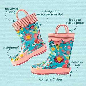 Stephen Joseph boys Stephen Joseph Boots Girls Rain Accessory, Mermaid, 10 US