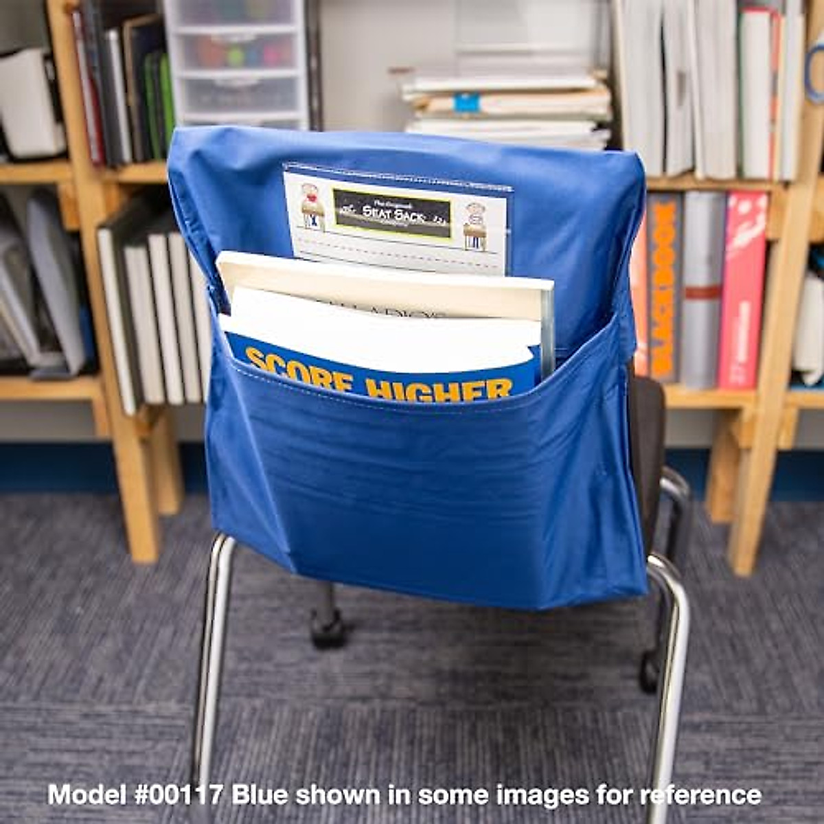 Seat Sack Small Chair Storage Pocket - 12 Inches, Green - Perfect Organizer for Classroom Chairs, Durable and Spacious Chair Pocket for Classroom Storage and Organization