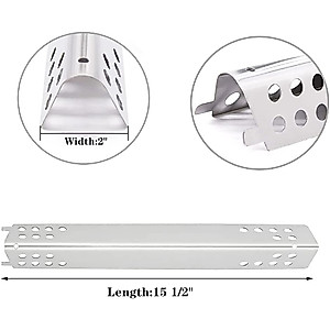 WALBZS Grill Replacement Parts for Charbroil Advantage Series 4 Burner 463344116 466344116 G4328M00W G3610003W1 Gas Grills Repair Kit Stainless Steel Burner Tube, Heat Plate,Adjustable Crossover Tube