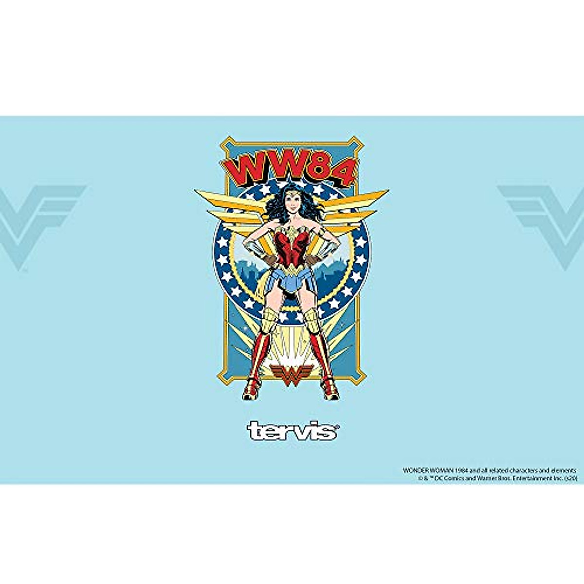 Tervis Triple Walled DC Comics - Wonder Woman - Retro Insulated Tumbler Cup Keeps Drinks Cold & Hot, 20oz Legacy, Stainless Steel