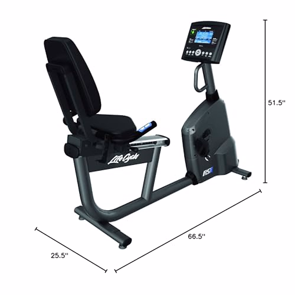 Life Fitness RS1 Recumbent Indoor Cycling Exercise Bike with Go Console