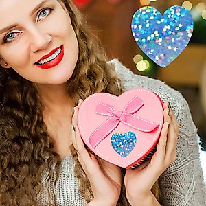 Glitter Valentine Heart Stickers Valentine's Love Decorative Stickers 1.1 Inch - 500 Valentine's Day Decorations Accessories for Kids Parties Envelops