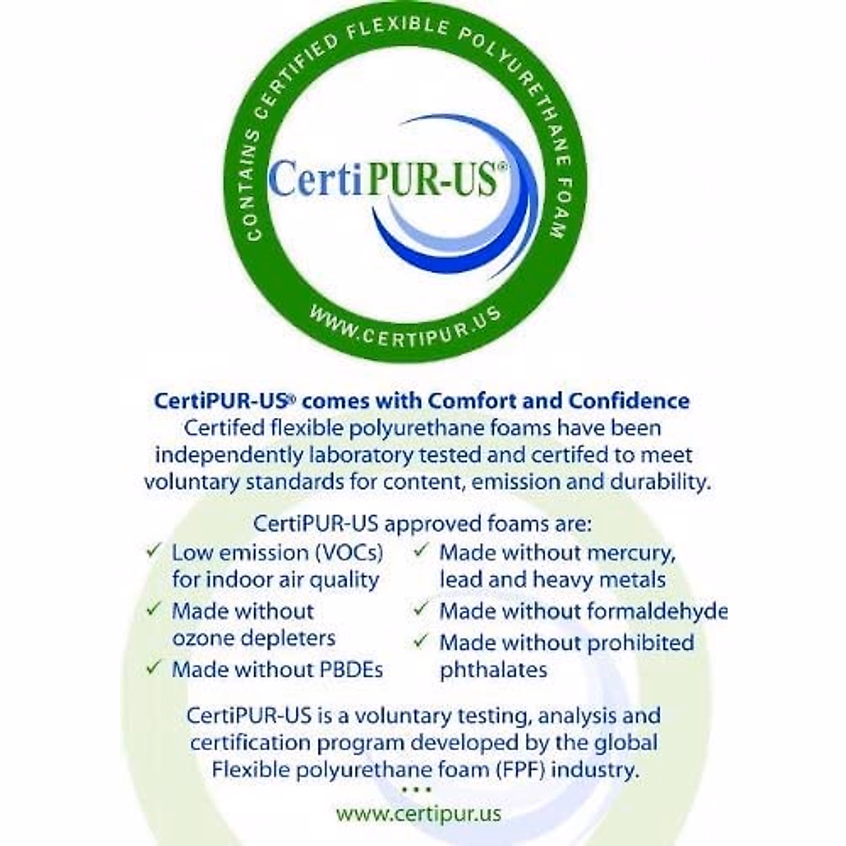 PlushBeds Sofa Mattress Premium Memory Foam | Handcrafted in The USA | CertiPUR-US® Certified Plush Foam Layer | GreenGuard Gold Certified | Luxurious Comfort | Superior Support | Twin Wide