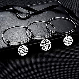 YEEQIN Pack of 3 Inspirational Bangle Bracelets, Inspirational Gifts, Inspirational Jewelry, Women Bangles, Strength Believe Confidence Gift (Pack of 3 Mixed Styles)