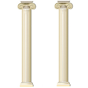 Honoson 2 Pcs Greek Party Wall Decorations Jointed Greek Columns and Pillars Cut out Ancient Greek Decor for Birthday Halloween Medieval Renaissance Ancient Greek Party