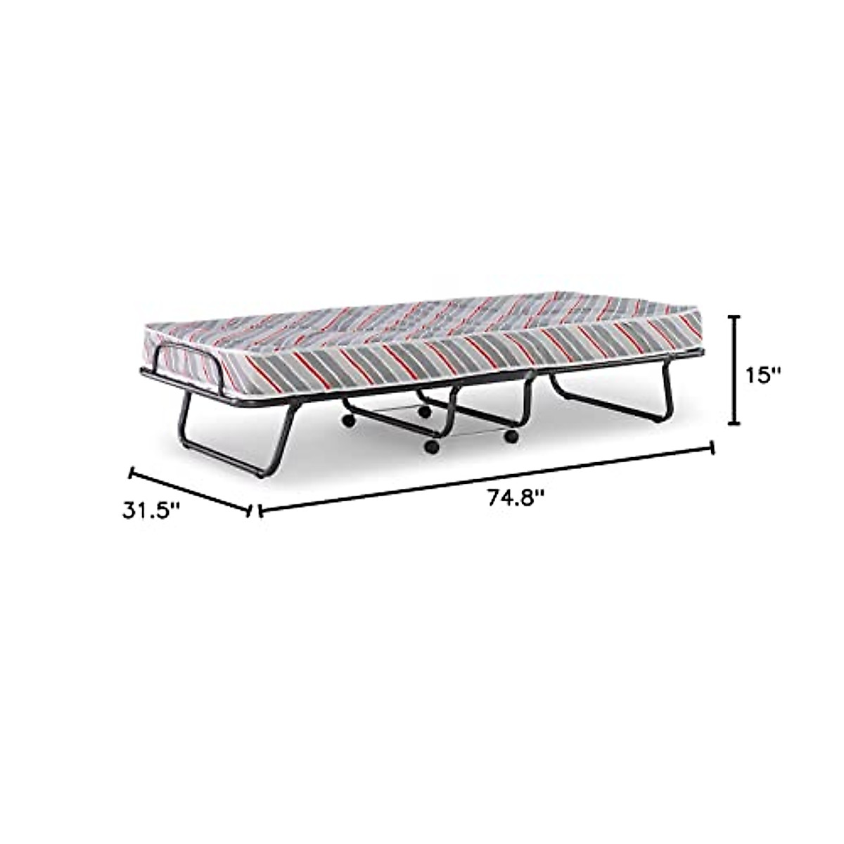 Linon Mattress Nixon Folding Bed, Single, Mulit-Color