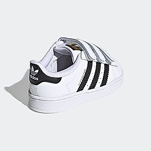 adidas Originals unisex child Superstar Cloudfoam Sneaker, White/Black/White, 7 Toddler US